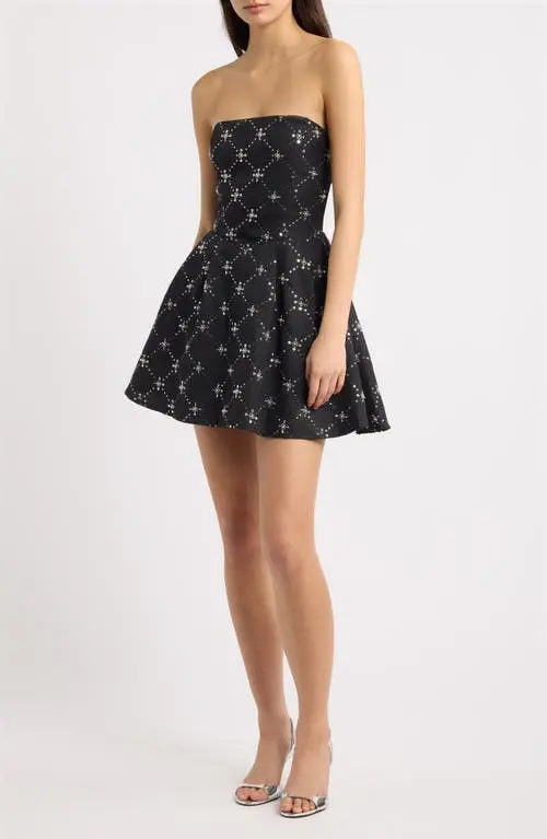 HELLO MOLLY Private Jet Pending Strapless Minidress