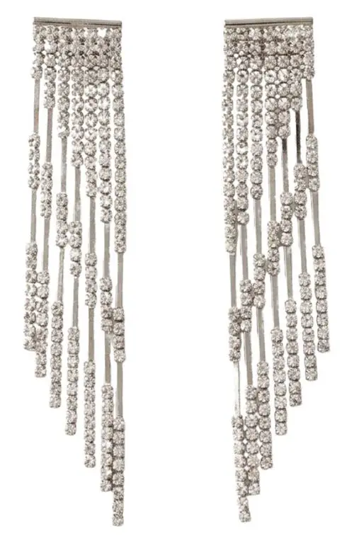 MACRAE & CO. Flat Fringe Drop Earrings - Silver
