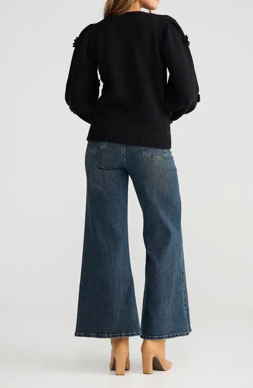 TALISMAN THE LABEL Petals Floral Crewneck Sweater
