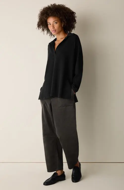 Eileen Fisher Raglan Sleeve Henley Tunic