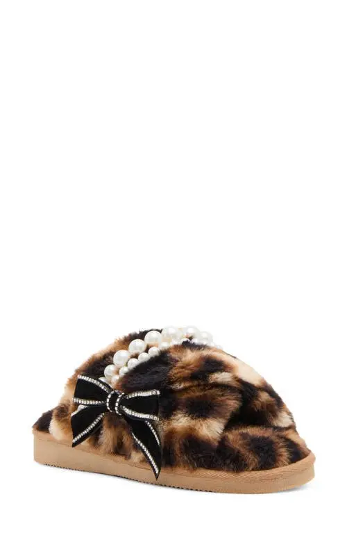 Betsey Johnson Cozyy Faux Fur Slipper