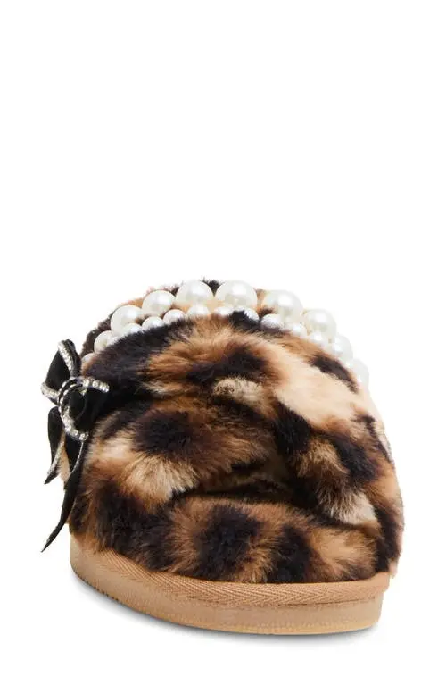 Betsey Johnson Cozyy Faux Fur Slipper