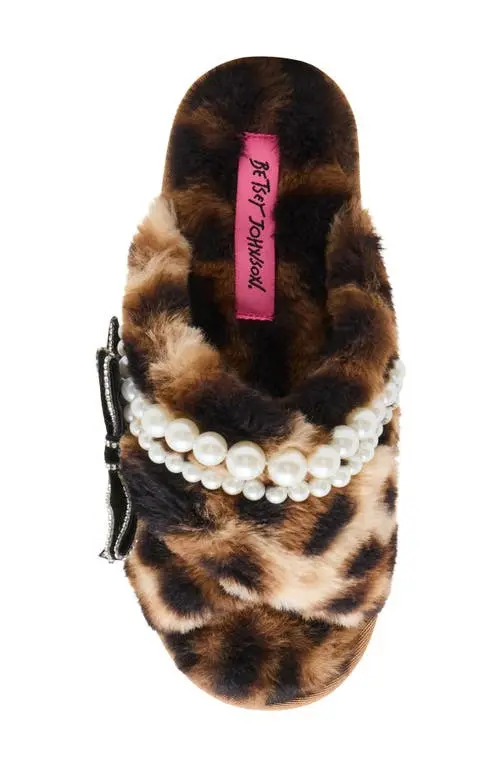 Betsey Johnson Cozyy Faux Fur Slipper