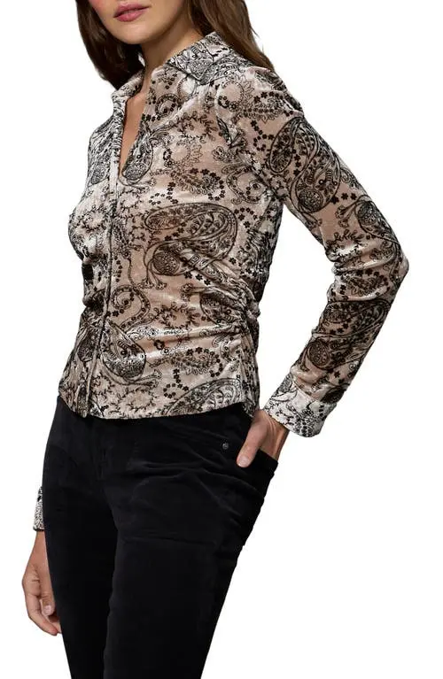 Sanctuary Juno Button Front Mesh Top