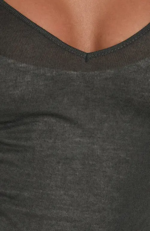 Princess Polly Kaiyah Sheer V-neck Long Sleeve Top