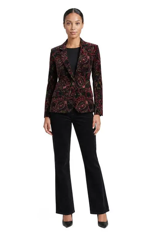 Jones New York Paisley One-button Blazer