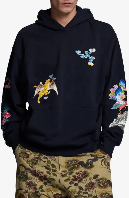 Desigual Embroidered Graphic Hoodie