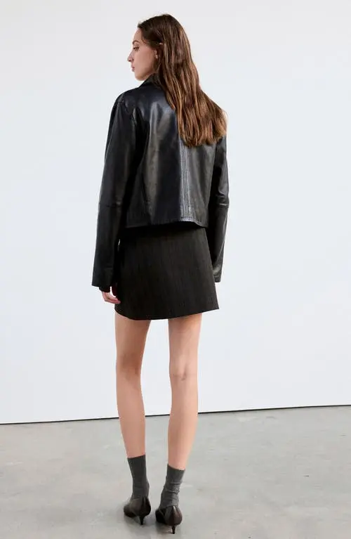 Mango Lace Trim Miniskirt