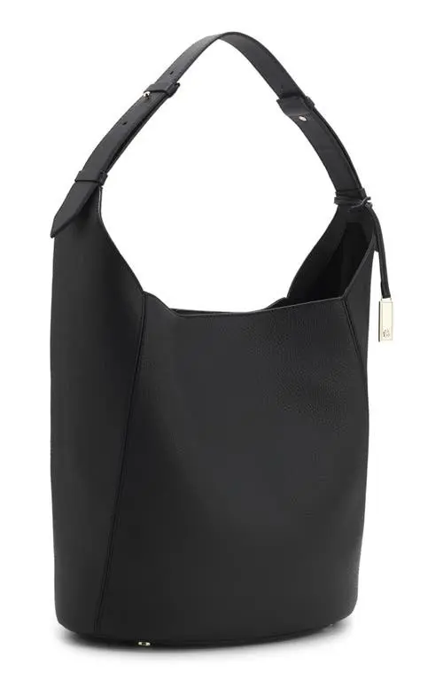 BOSS Ameline Leather Bucket Bag