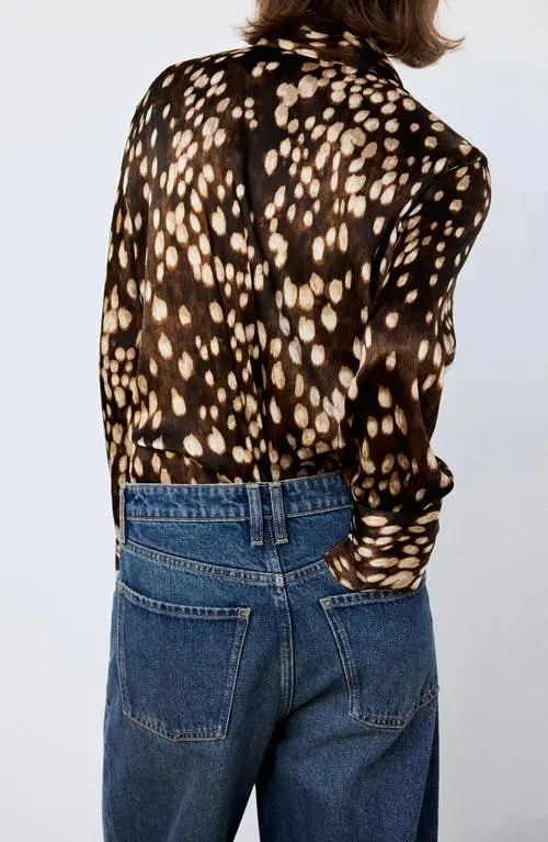 Mango Bambi Print Long Sleeve Shirt