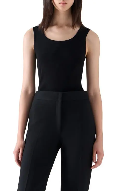 Akris Embellished Stretch Knit Tank - Black