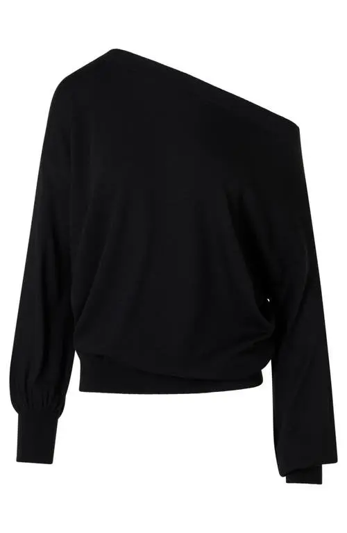 Akris Off The Shoulder Virgin Wool Sweater