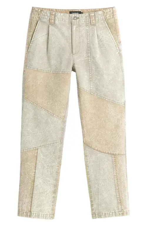 Desigual Patchwork Cotton Straight Leg Pants