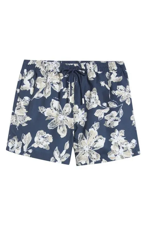 BOSS Floral Print Swim Trunks