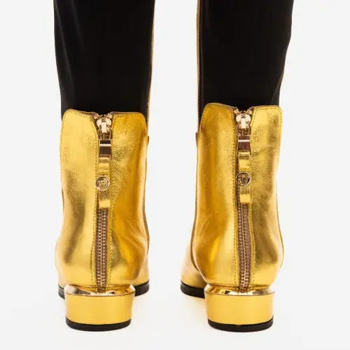 VINCI LEATHER SHOES The Fairoks Leather Pointy Toe Knee High Boot