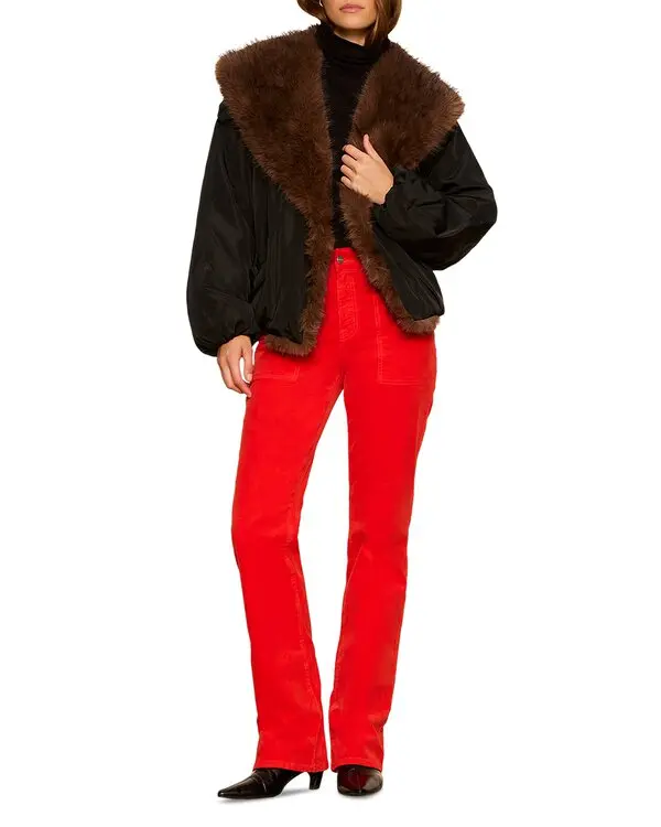Sanctuary Allure Faux Fur Trim Jacket