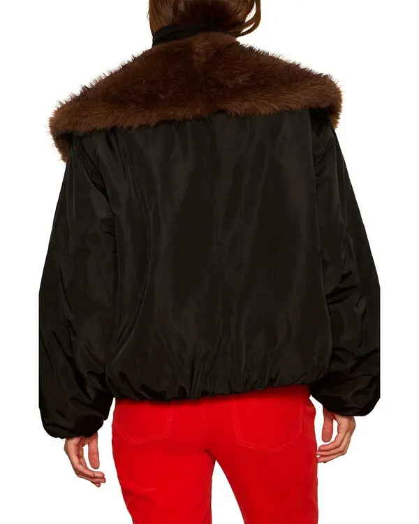 Sanctuary Allure Faux Fur Trim Jacket