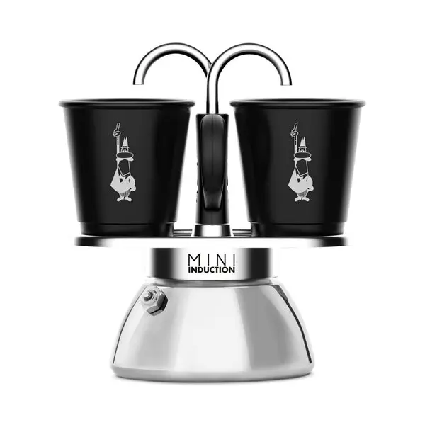 BIALETTI Mini Express Stainless Steel Induction Moka Pot, 2 Cup