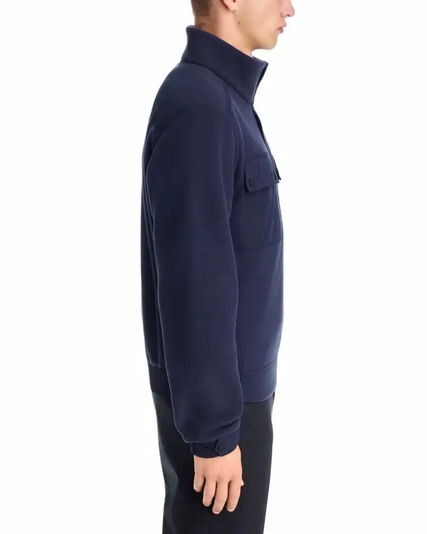 Moncler Grenoble Half Button Sweatshirt - Navy
