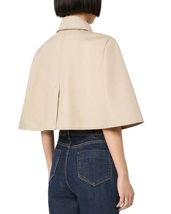 Max Mara Mxapadre Water Repellent Crop Cape - Stone