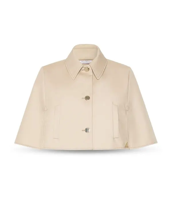 Max Mara Mxapadre Water Repellent Crop Cape - Stone