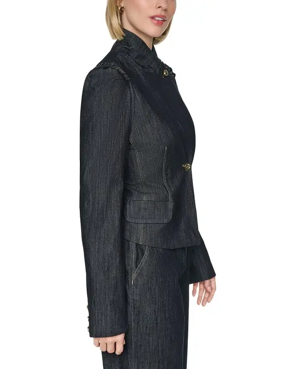 Sonia Rykiel Paris Cotton Blend Bow Back Denim Jacket