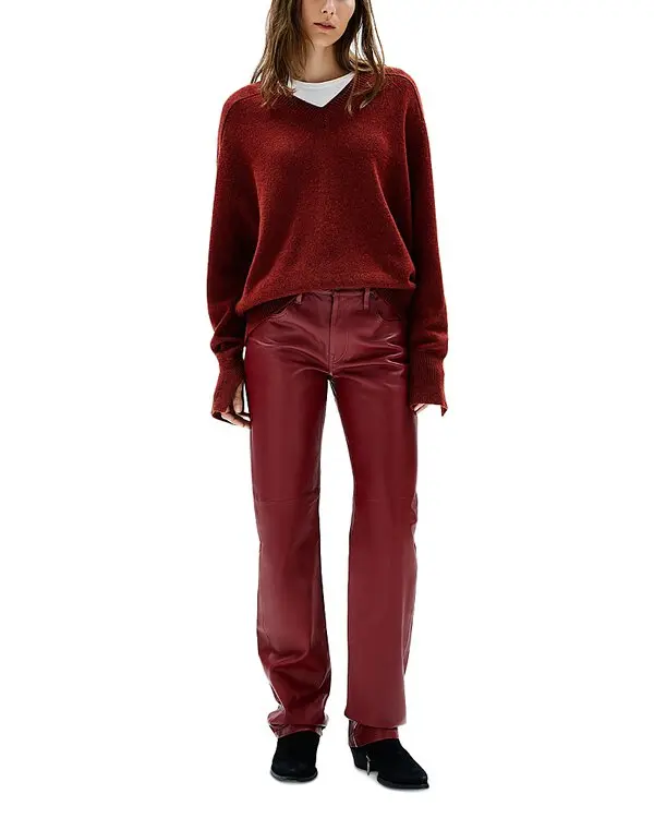 SLVRLAKE Chloe Leather Low Rise Jeans