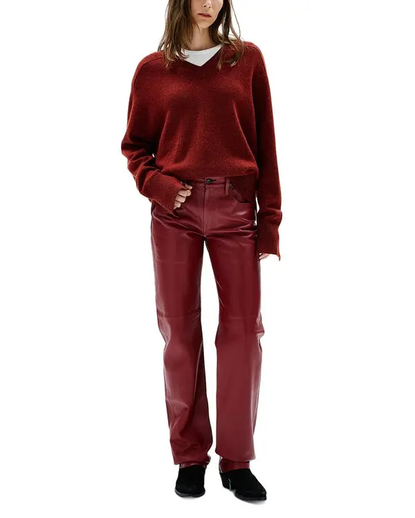SLVRLAKE Chloe Leather Low Rise Jeans