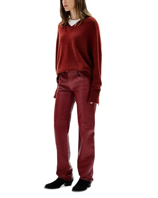 SLVRLAKE Chloe Leather Low Rise Jeans