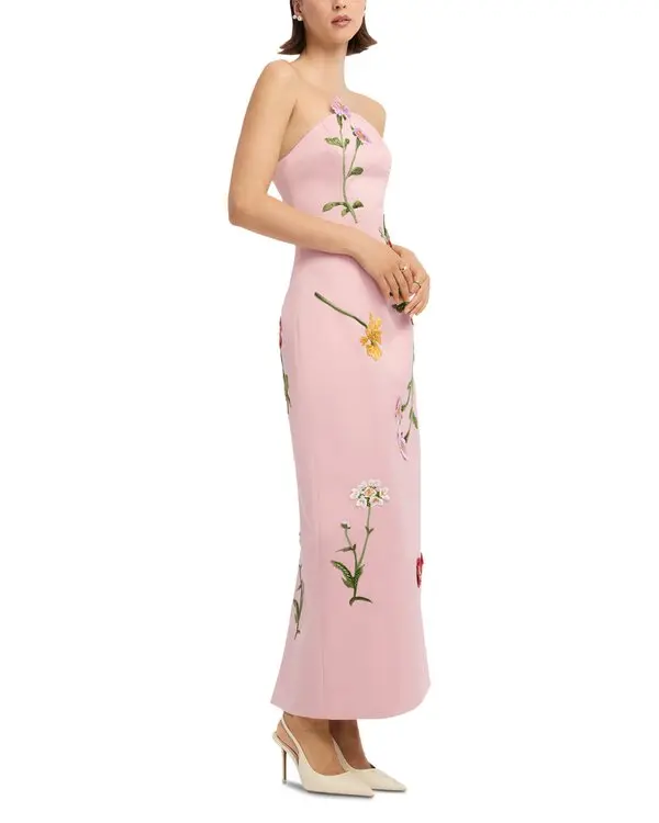 LEO LIN Ava Embroidered Floral Maxi Dress Exclusive