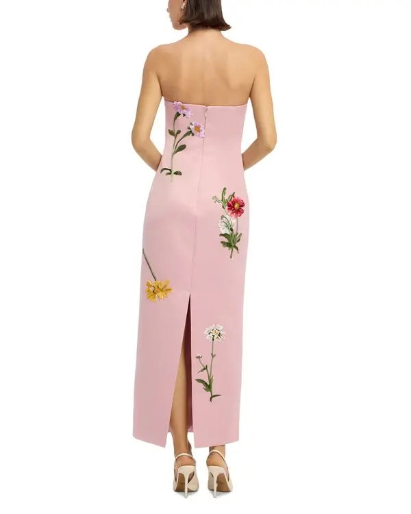 LEO LIN Ava Embroidered Floral Maxi Dress Exclusive