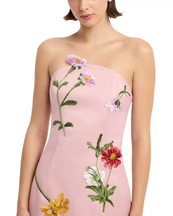 LEO LIN Ava Embroidered Floral Maxi Dress Exclusive