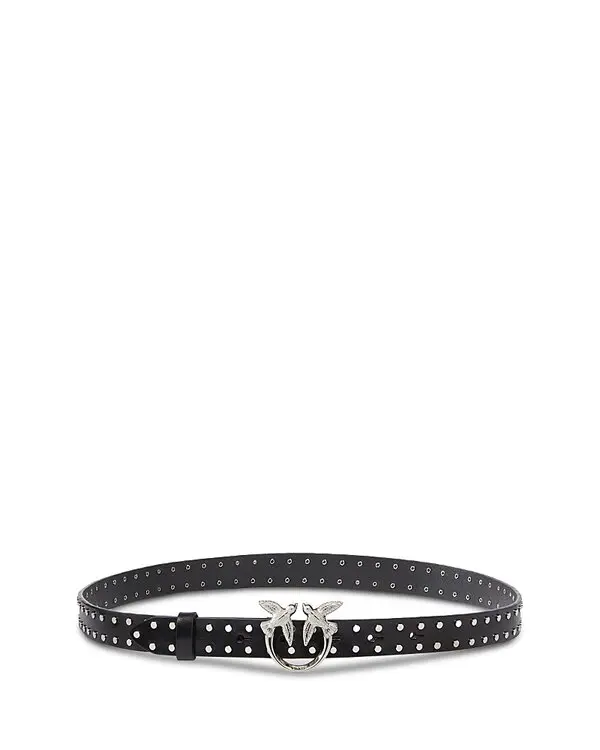 Pinko Low Love Studded Leather Belt