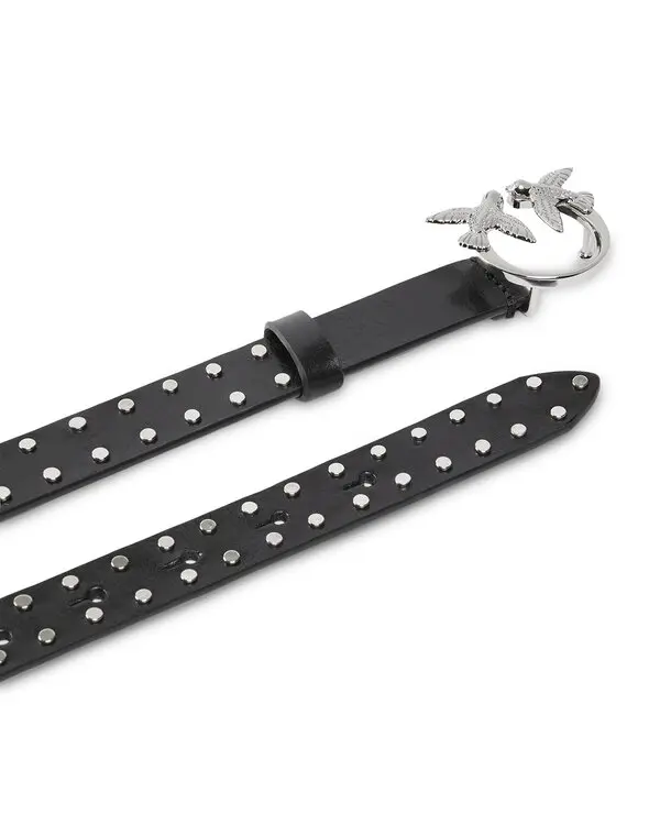 Pinko Low Love Studded Leather Belt