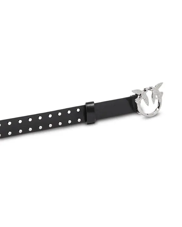Pinko Low Love Studded Leather Belt