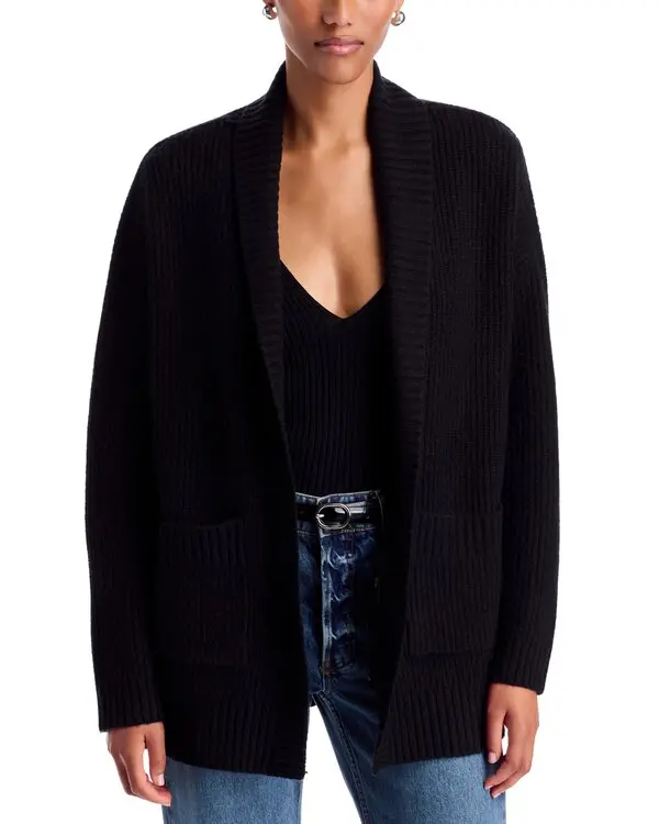 Aqua Removable Faux Fur Collar Cardigan Exclusive