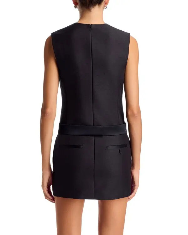 Alexander Wang Sleeveless Tuxedo Mini Dress