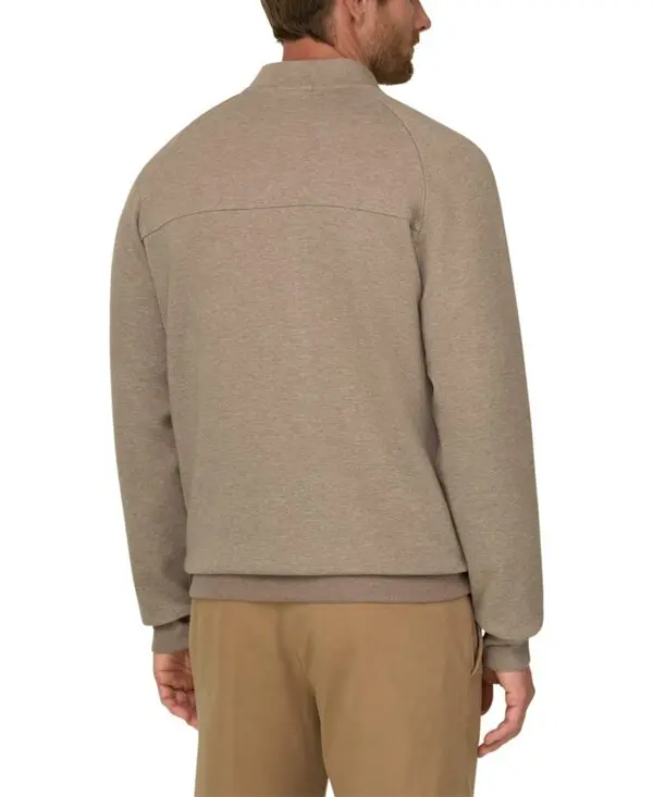 Boggi Milano Scuba Cotton Blend Melange Full-zip Sweatshirt