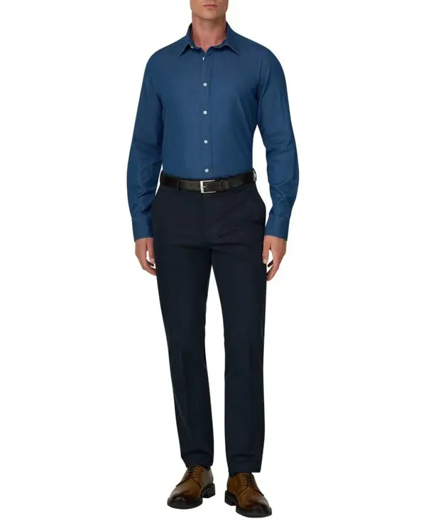 Boggi Milano Cotton Denim Regular Fit Shirt