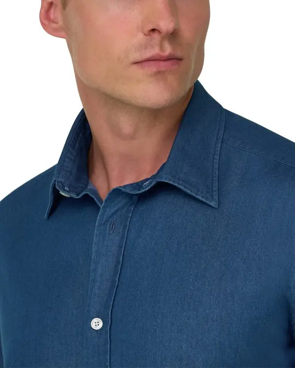Boggi Milano Cotton Denim Regular Fit Shirt