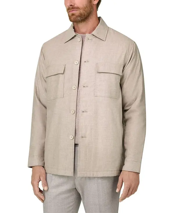 Boggi Milano Padded Cotton Tencel Overshirt