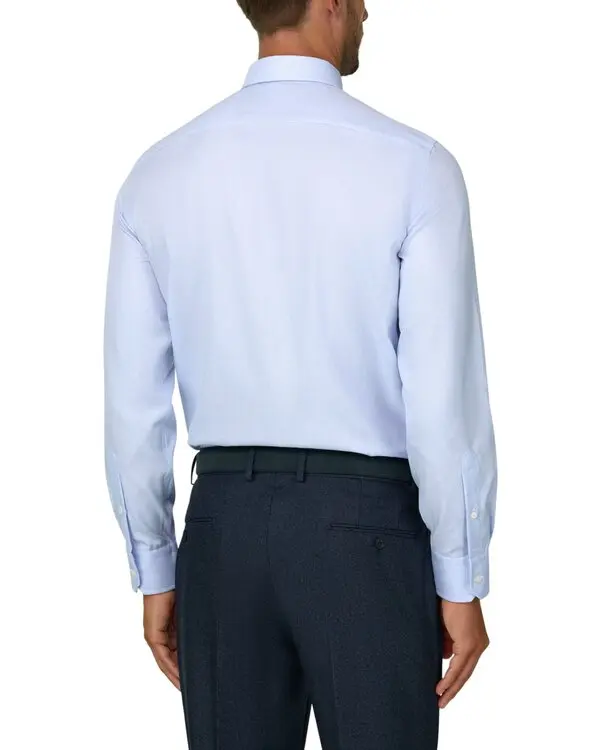 Boggi Milano Non-iron Cotton Dobby Slim Fit Shirt