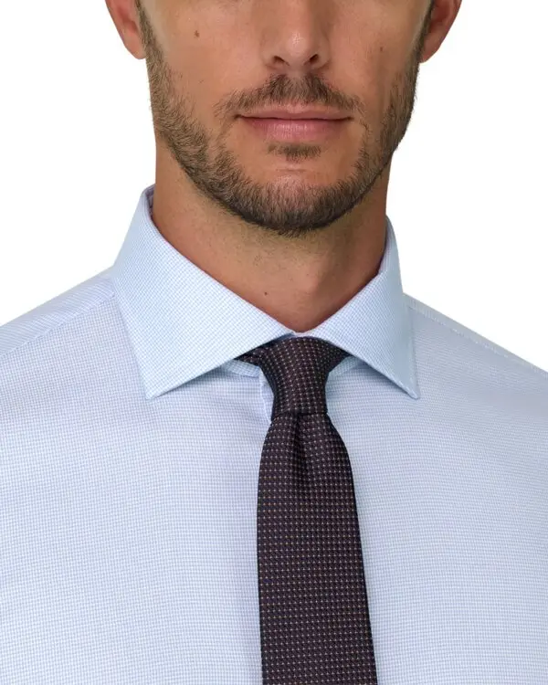 Boggi Milano Non-iron Cotton Dobby Slim Fit Shirt
