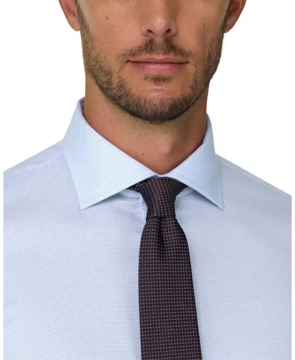 Boggi Milano Non-iron Cotton Dobby Slim Fit Shirt