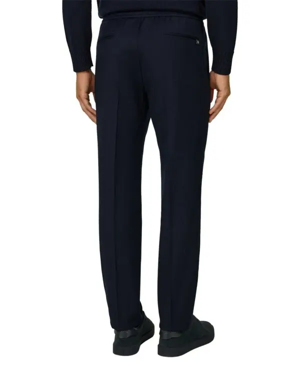 Boggi Milano City Flannel Trousers - Navy Blue
