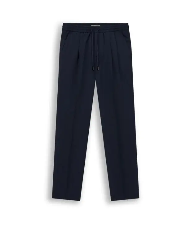 Boggi Milano City Flannel Trousers - Navy Blue