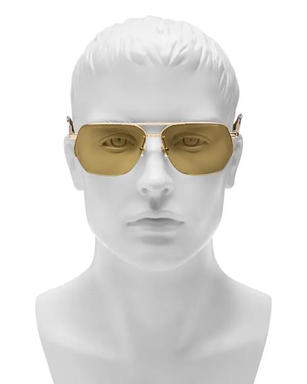 Jacquemus Aviador Aviator Sunglasses, 63mm - Gold
