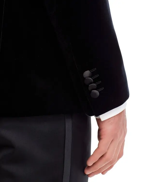 BOSS Hutson Velvet Slim Fit Dinner Jacket - Black