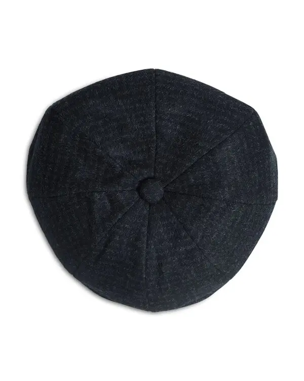 REISS Arbor Wool Houndstooth Newsboy Cap