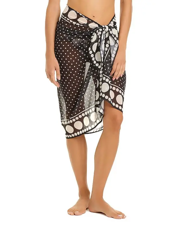 BLEU BY ROD BEATTIE Tie Waist Pareo Cover-up Skirt - Black
